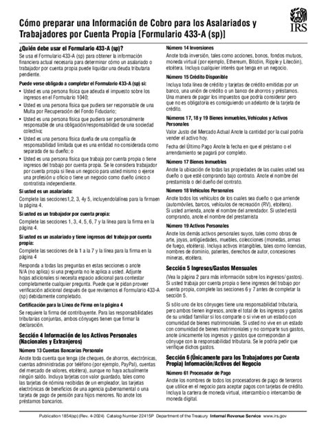 Publication 1854 Sp Rev 4 2024 How To Prepare A Collection