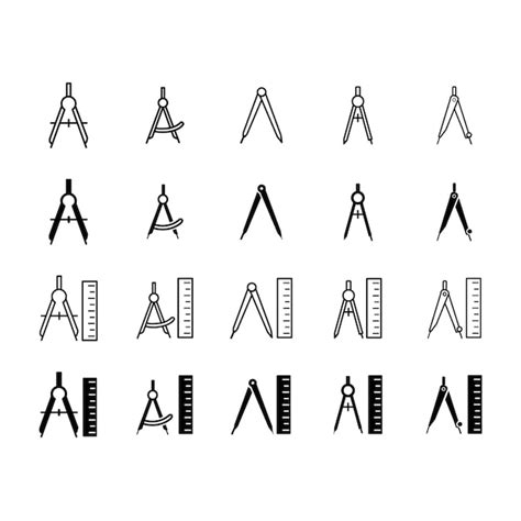 Premium Vector Drawing Compass Icon