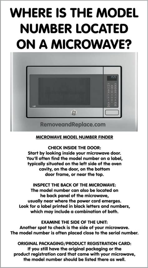 Where Is The Model Number On A Microwave How To Find It