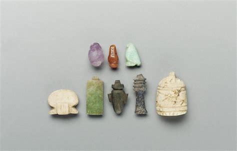 Bonhams Eight Egyptian Hardstone Amulets Middle Kingdom Late