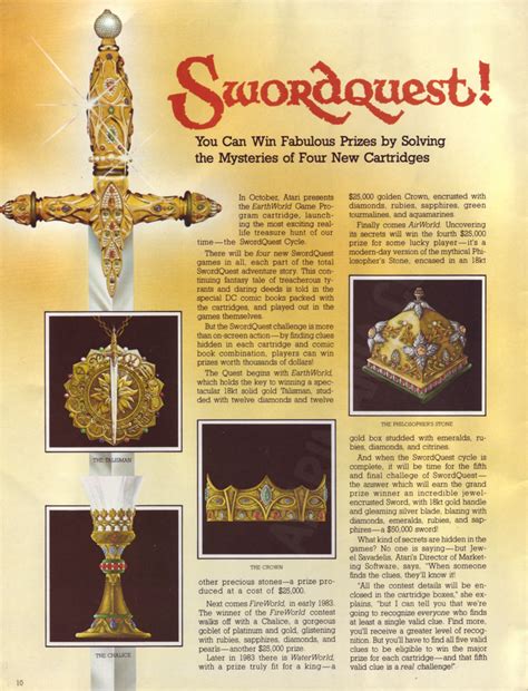 Atari 2600 Vcs Swordquest Fireworld Scans Dump Download