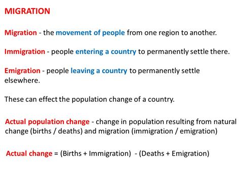 Emigration Immigration