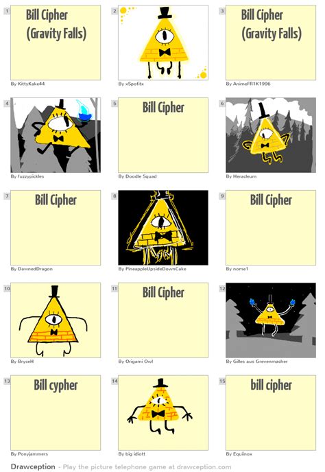 Bill Cipher Gravity Falls Drawception