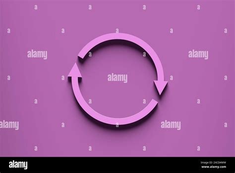 Rotating Directional Arrows On Purple Background Circular Flow Diagram