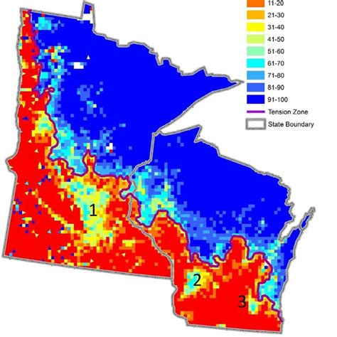 Spatial Display Of Percentage Classes Of Coolcold Temperature Genera Download Scientific