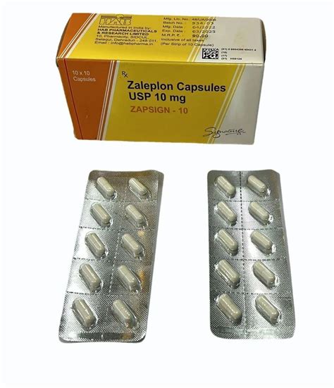 Zapsign 10zaleplon 10mg Cap At ₹ 90stripe Nagpur Id 2854355089591