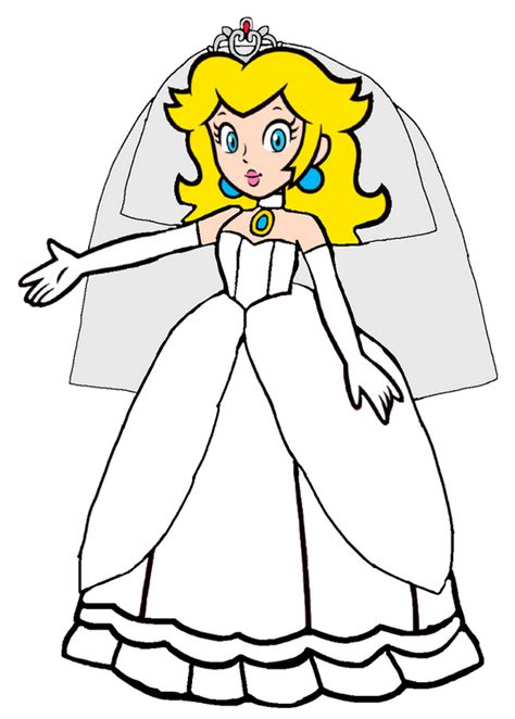 Super Mario Princess Peach Wedding Dress 2d By Joshuat1306 On Deviantart