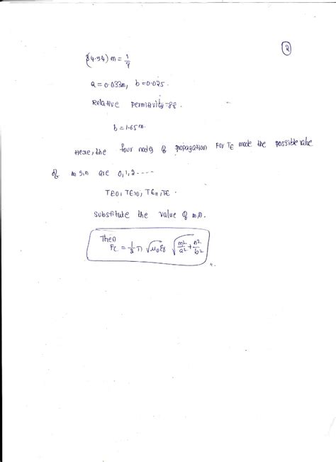 Solved Electromagnetics Question If The Dimensions Of A Waveguide Are Course Hero