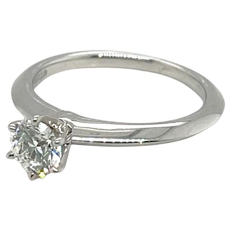 Tiffany And Co Six Prong 211 Carat Round Diamond Engagement Ring For