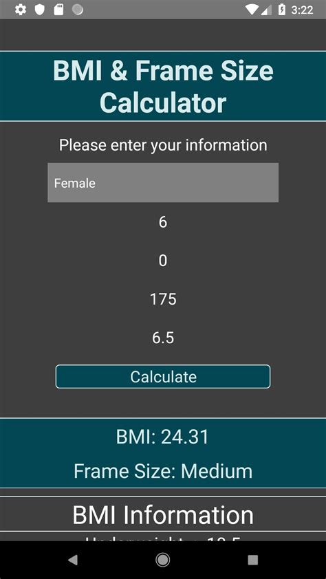 Bmi And Body Frame Size Calculator Apk For Android Download