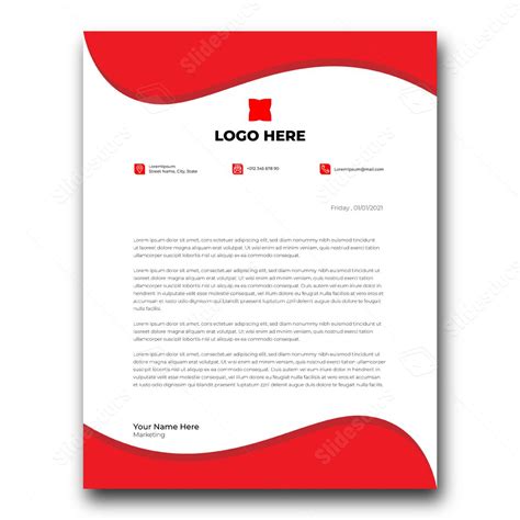 Colourful Letterhead Document Corporate Stationery Creative Cool Modern