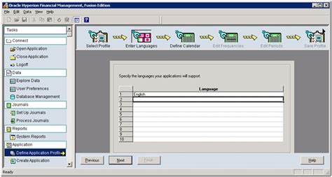 Evolve With Hyperion Creating Application Profile For Hfm Application