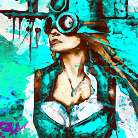 In The Style Of Anna Menshova Steampunk Girl By The River Danube Ai