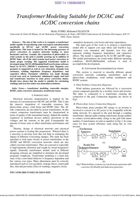 Pdf Transformer Modeling Suitable For Dcac And Acdc Conversion Chains