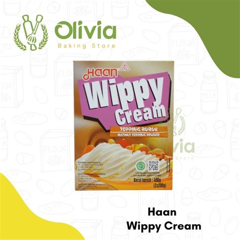Jual Wippy Whipping Whipped Cream Bubuk Haan 400 Gram Shopee Indonesia