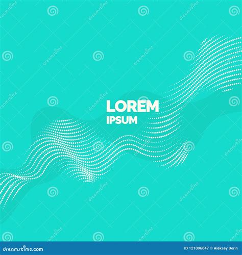 Vector Abstract Background With A Colored Dynamic Waves Line And Particles Stock Vector