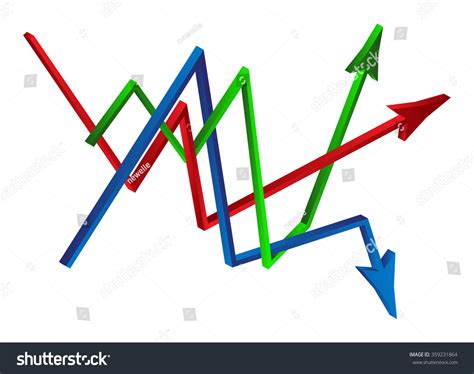 Intersecting Directional Arrows Crossed 3d Icon Stock Vector Royalty