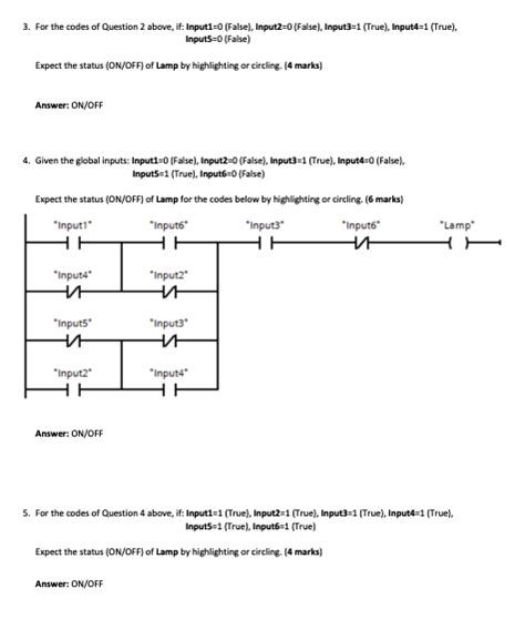 solved 3 for the codes of question 2 above it input1 0