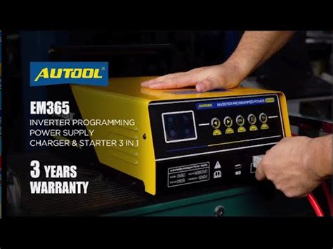 AUTOOL EM365 3 IN1 Inverter Programming Power Supply 150A Fast Charger ...