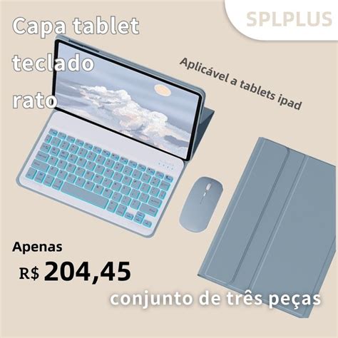 Capa Com Teclado Iluminado E Mouse Ipad 10ª Geração 109 Polegadas Air45 109 Polegadas 3 Em 1