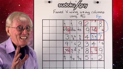 Tutorial 55 The Sudoku Finned X Wing Using Columns Youtube