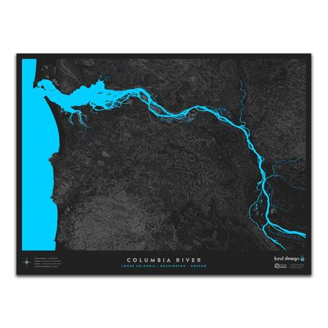 Columbia River Lower Columbia Or Columbia River Topo Map River