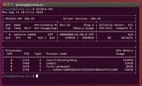 Linux 查詢顯示卡 Gpu 記憶體大小指令教學 G T Wang