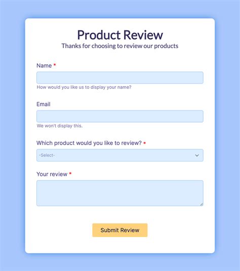 Product Request Forms