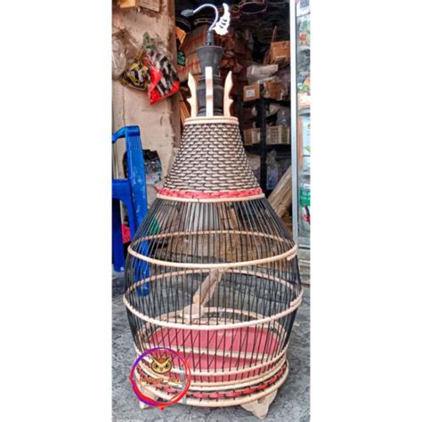 Jual Sangkar Perkutut Rajut Model Kerucut Kandang Kurungan Kutut Menjalin Anyaman Warna Polos