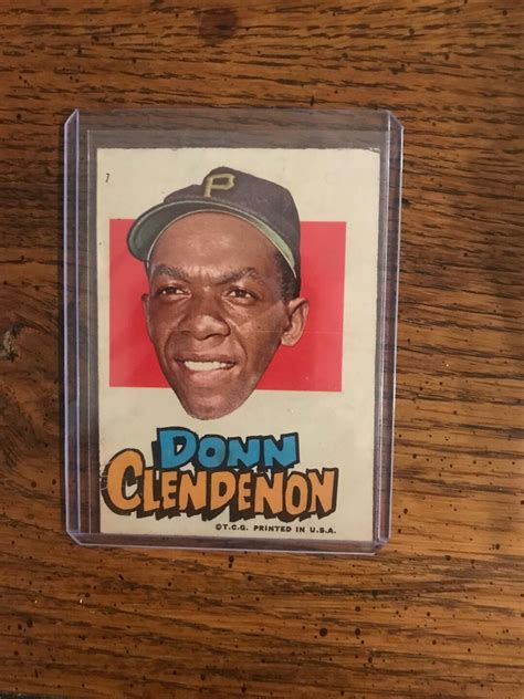 Don Clendenon 1967 Pirates Test Sticker Original Issue As Pictured