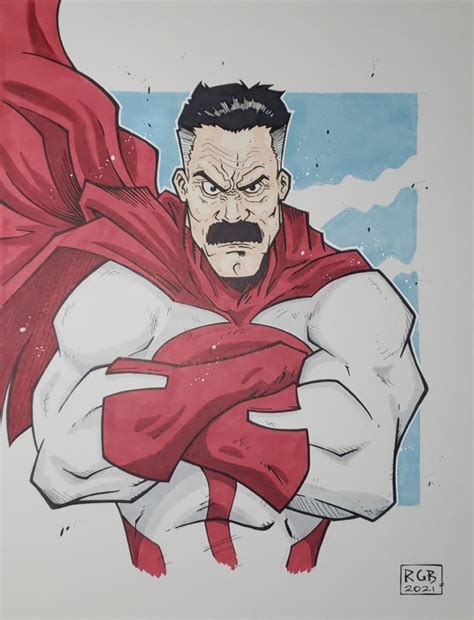 Omni Man By Ryan G Browne In Mikey Parkers Ryan G Browne Comic Art