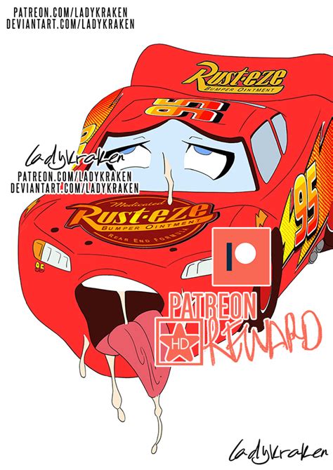 Lightning Mcqueen Meme Ahegao Commission Sketch By Ladykraken On