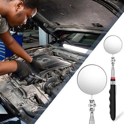 6 Pcs Telescoping Inspection Mirror 360 Rotation Round