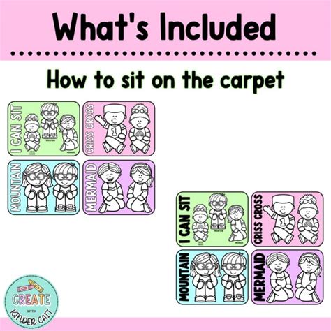 Classroom Rules Posters Carpet Sitting Posters By Create With Kinder Cait