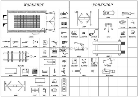 Workshop Tools And Machinery Free Cad Drawings