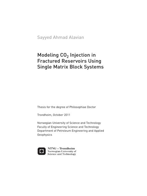 Pdf Modeling Co2 Injection In Fractured Reservoirs Dokumentips
