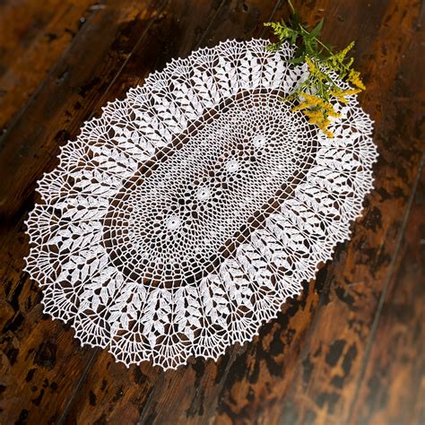 Doily Crochet Pattern Pdf Pattern For Oval Crochet Doily Etsy Australia