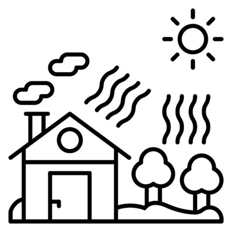 Estilo De Ilustración Del Vector De Ondas De Calor Vector Premium