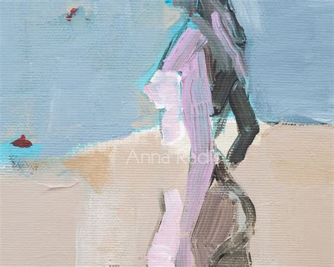 Figurative Art Nude Woman Walking On The Beach Painting Of Etsy Australia