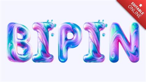 Bipin Liquid Purple Green Font Text Effect Generator