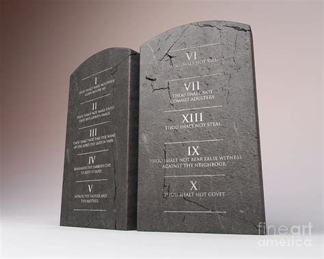 Ten Commandments Stone Tablets Digital Art By Allan Swart Pixels