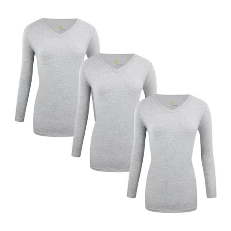 Active Uniforms Womens Under Scrubs Long Sleeve T Shirt Comfort V Neck