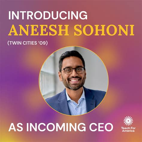 Congrats Aneesh Sohoni A Great Choice I Look Forward To Your