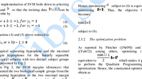 The Graph Showing A Typical Separating Hyperplane And The Maximal