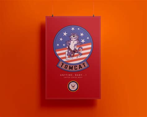 Navy F 14 Tomcat Patch Poster Art Minimalist Wall Art Air Force