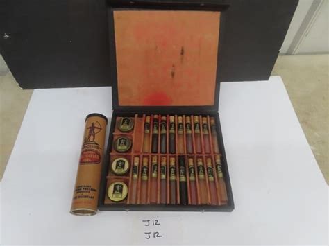 Vintage Archer Oil Sample Bottles In Case Archer Solidified Oil