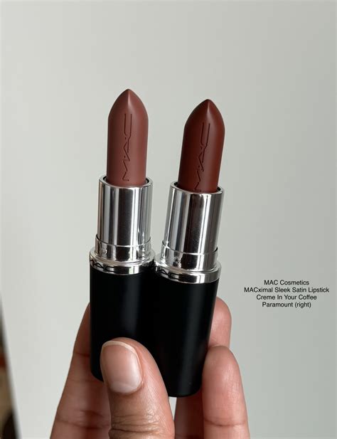 Mac Macximal Sleek Satin Lipsticks Creme In Your Coffee And Paramount
