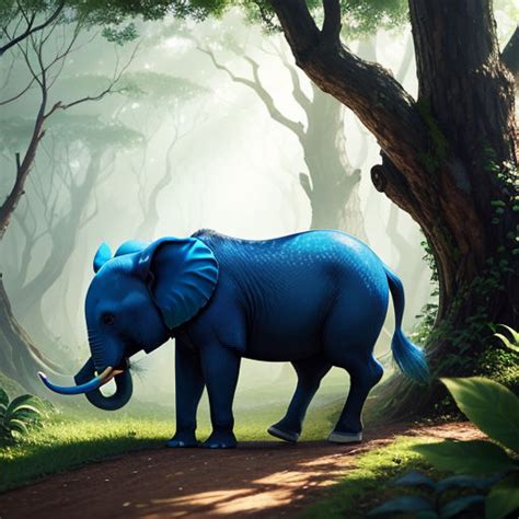 The Lonely Blue Elephant