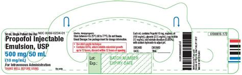 Propofol Package Insert Prescribing Information
