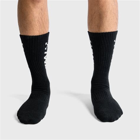 Pace Socks 3 Pack Crew Training Socks Black Twl